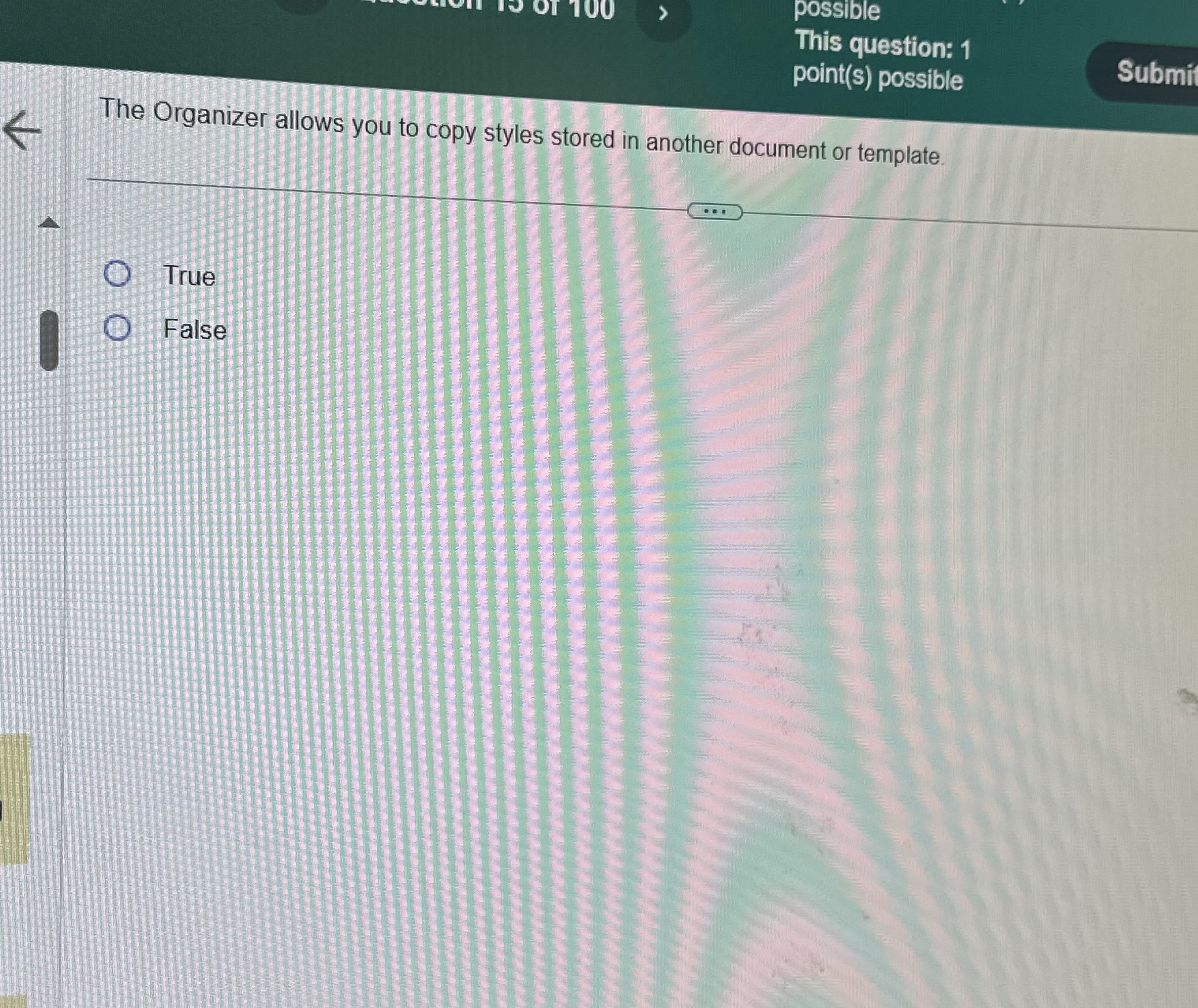 Solved possibleThis question: 1 ﻿point(s) ﻿possibleThe | Chegg.com