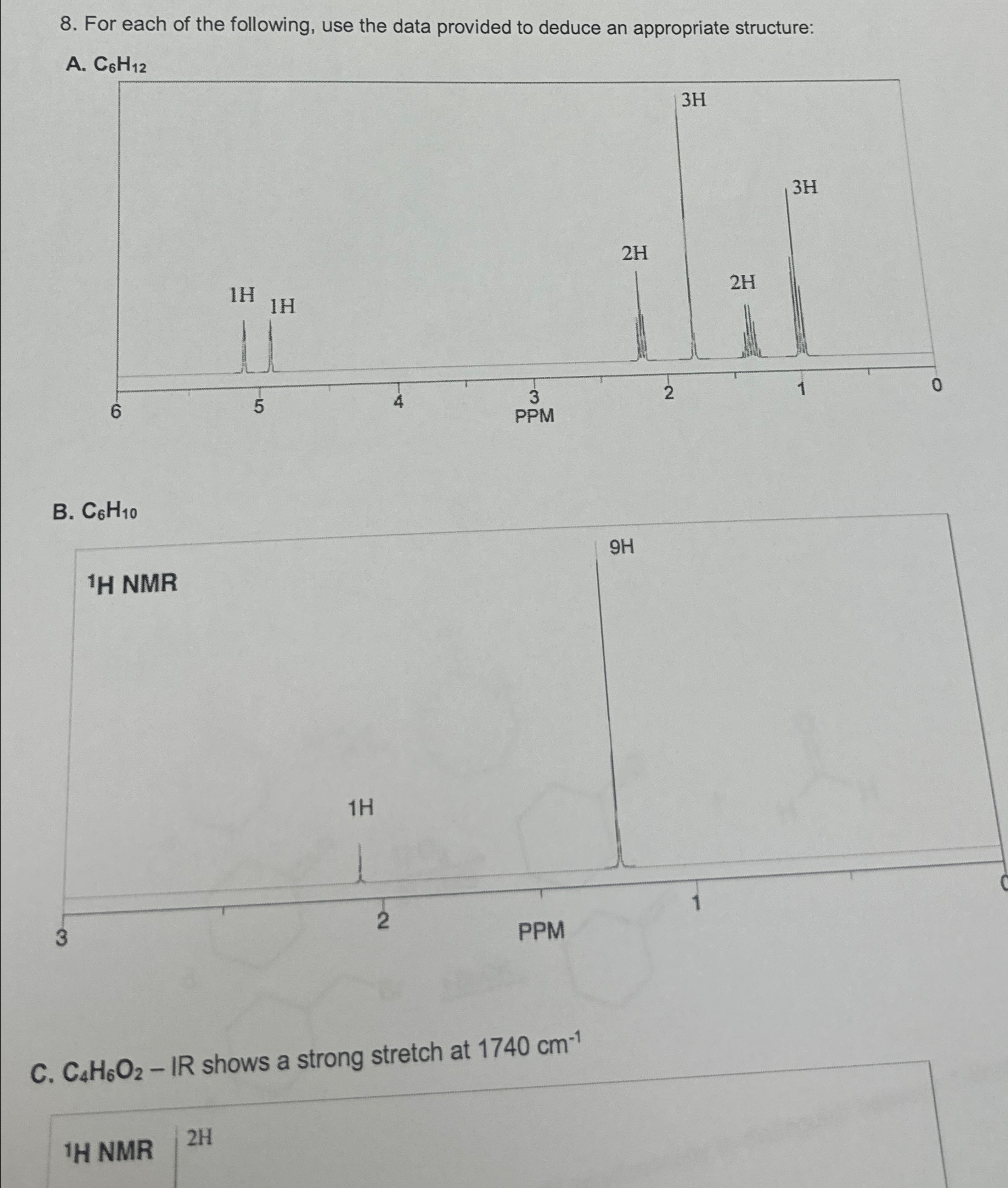 Solved For each of the following, use the data provided to | Chegg.com
