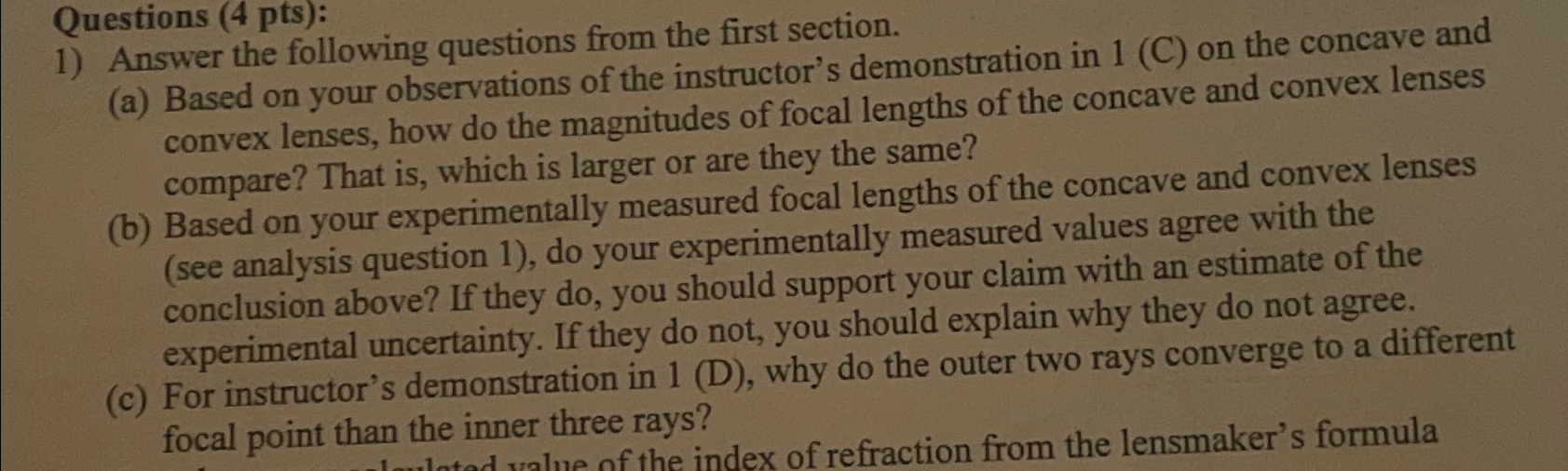 Solved Questions (4 ﻿pts):Answer the following questions | Chegg.com