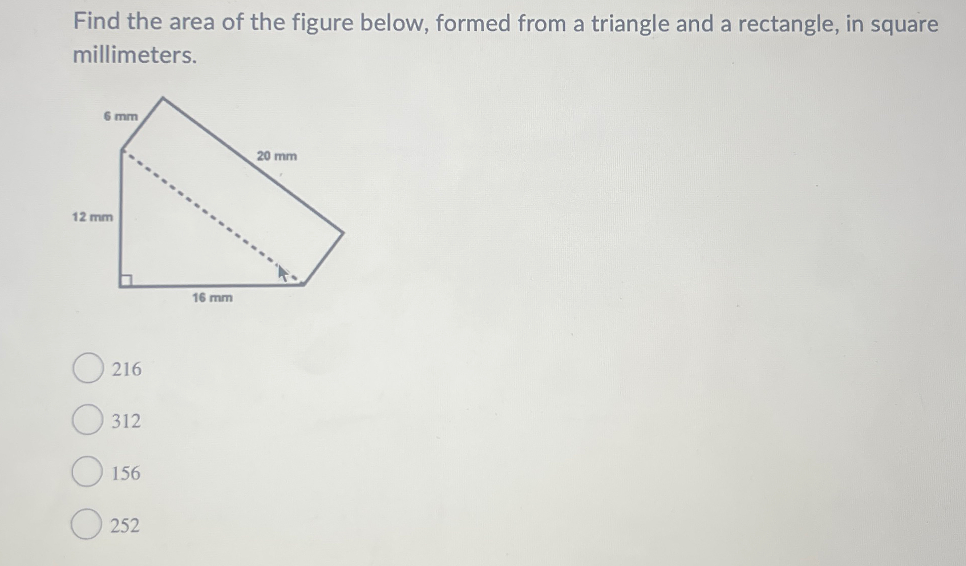 Solved Find the area of the figure below, formed from a | Chegg.com