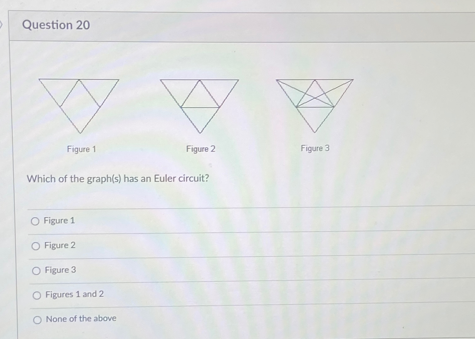 Solved Question 20Which of the graph(s) ﻿has an Euler | Chegg.com