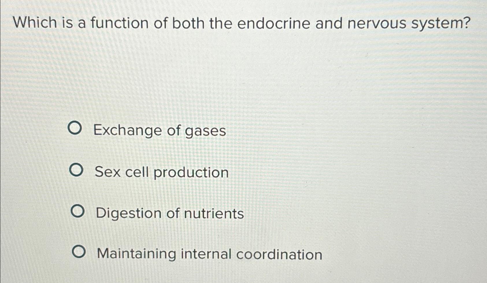 Solved Which is a function of both the endocrine and nervous | Chegg.com
