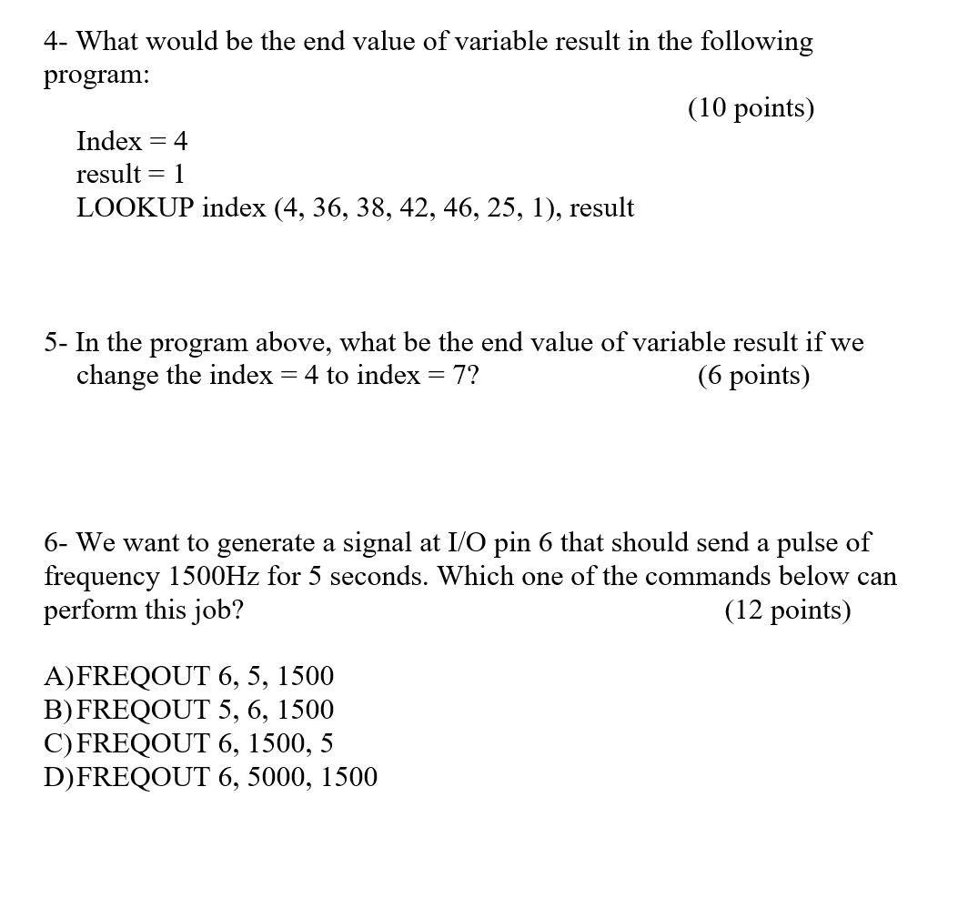 Solved 4- ﻿What would be the end value of variable result in | Chegg.com