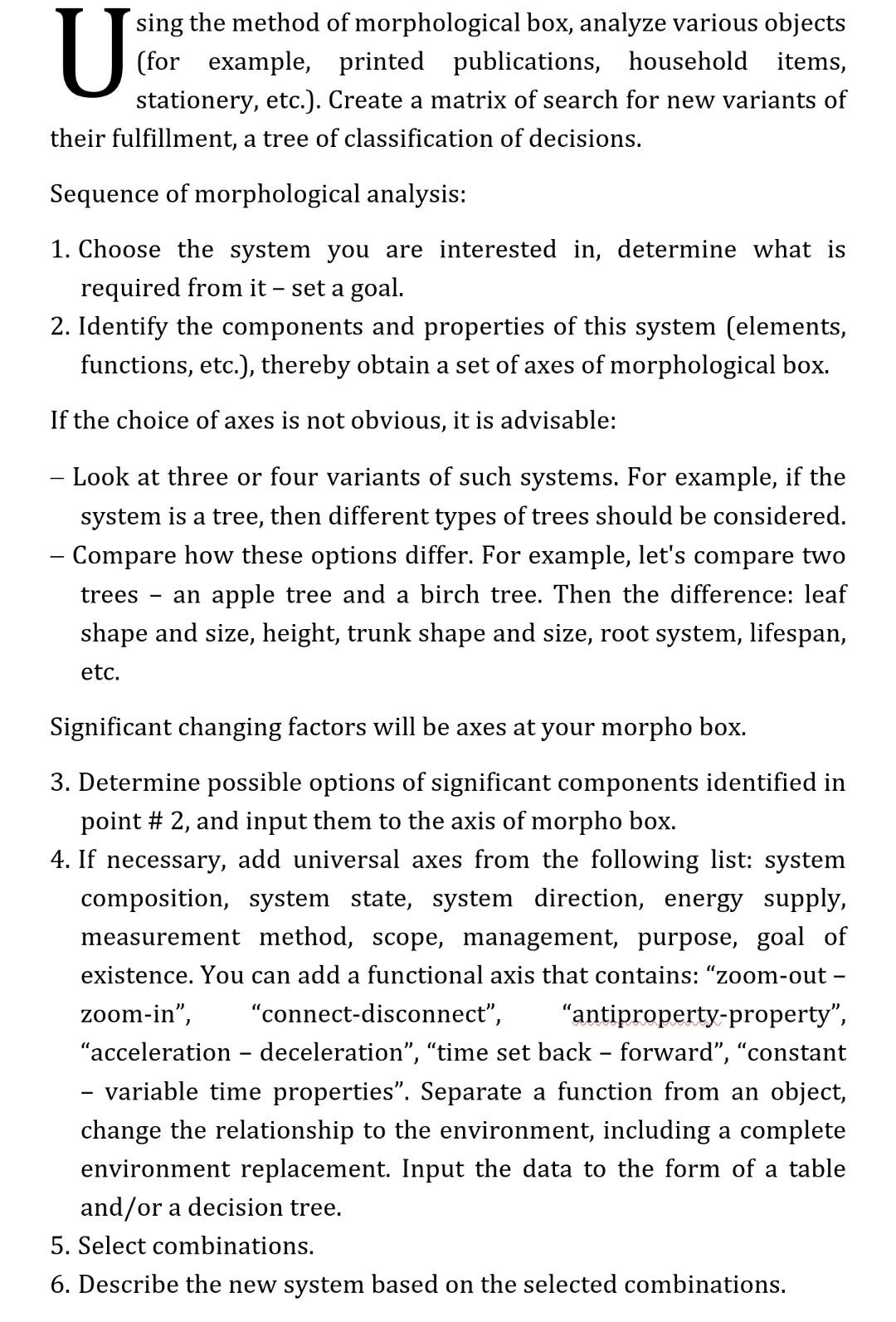 sing the method of morphological box, analyze various | Chegg.com