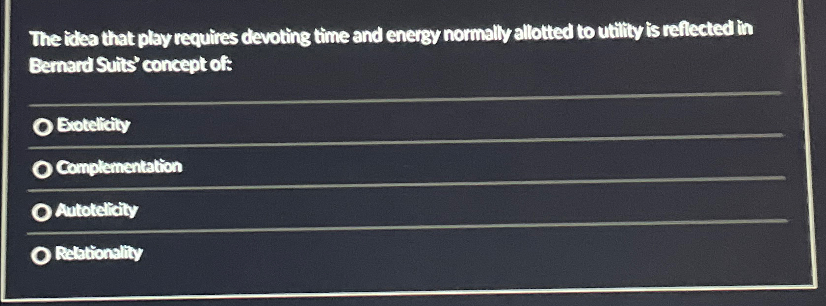 Solved The idea that play requires devoling time and energy | Chegg.com