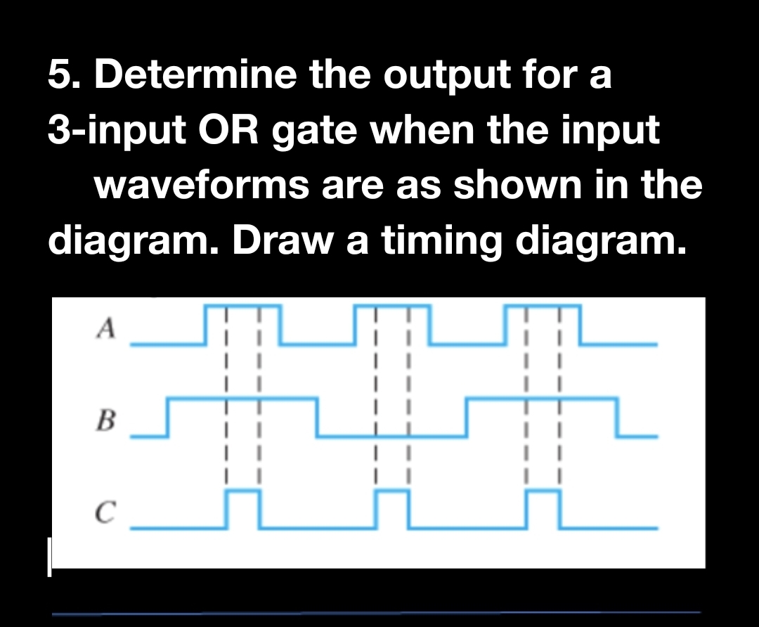 Solved Determine the output for a 3 -input OR gate when the | Chegg.com