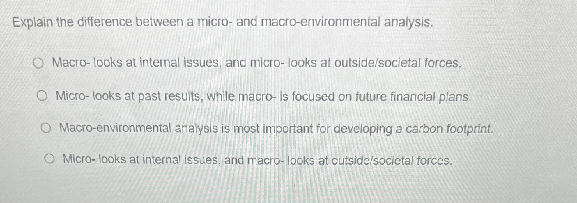Solved Explain the difference between a micro- ﻿and | Chegg.com