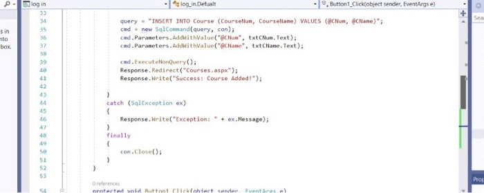 Solved How to write Delete code for ASP .NET C # ? I need | Chegg.com