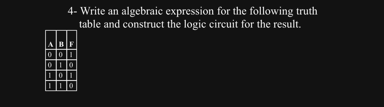 Solved 4- ﻿Write an algebraic expression for the following | Chegg.com