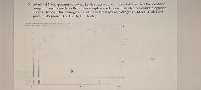 Solved Attach 'H NMR spectrum; draw the Lewis structure and | Chegg.com