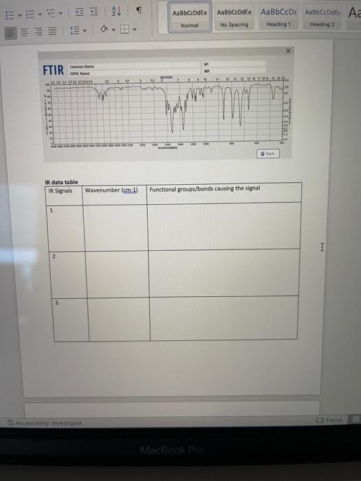 IR data table \begin{tabular}{|l|l|l|} \hline IR | Chegg.com