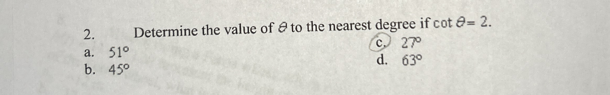 Solved Determine the value of θ ﻿to the nearest degree if | Chegg.com