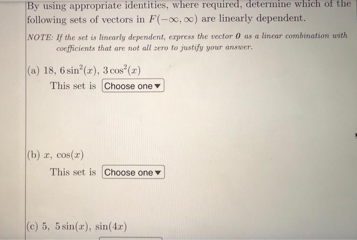 Solved By using appropriate identities, where required, | Chegg.com