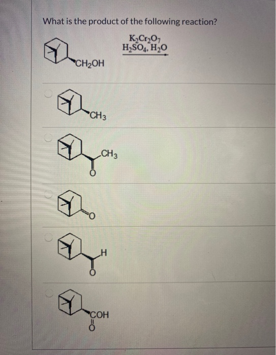 Solved What is the product of the following reaction? K,Cr2O | Chegg.com