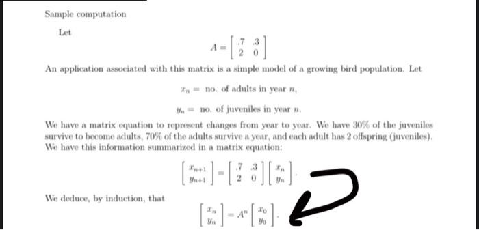 Solved Sample computation Let A=[7230] An application | Chegg.com