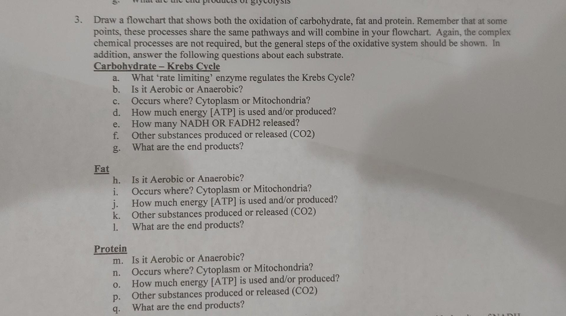 Solved 3. Draw a flowchart that shows both the oxidation of | Chegg.com