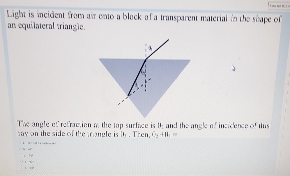 Solved 114 Light is incident from air onto a block of a | Chegg.com