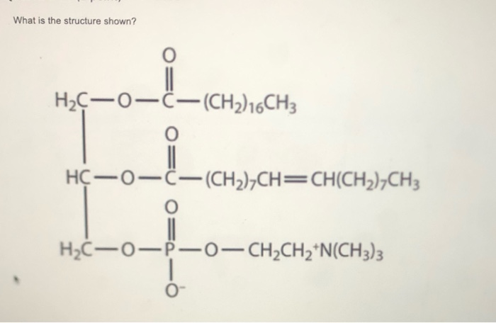 Solved What is the structure shown? H2C-0(CH2) 16CH3 namo | Chegg.com