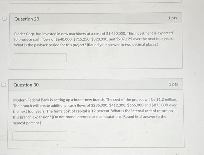 Solved Binder Corp. has invested in new machinery at a cost | Chegg.com