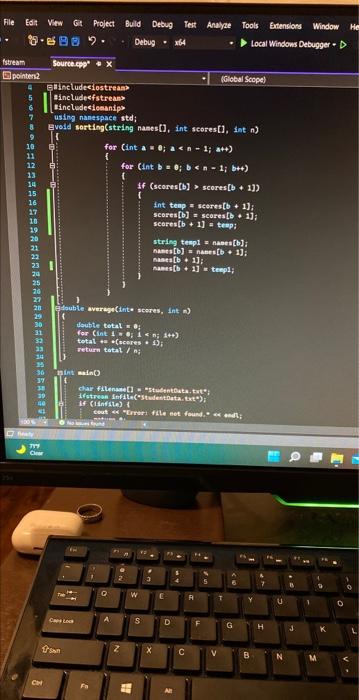 the program isnt reading the file right. everyones | Chegg.com