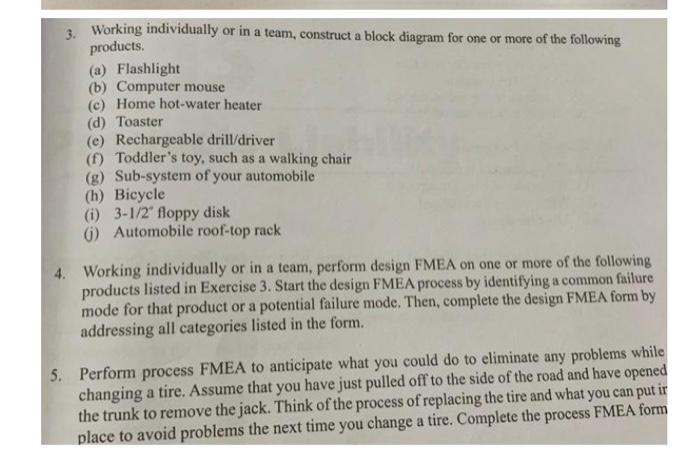 Solved 3. Working individually or in a team, construct a | Chegg.com