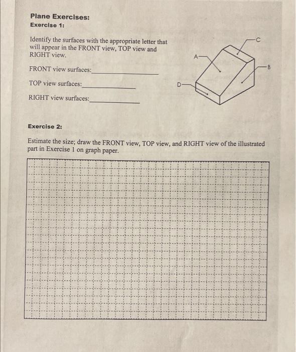 Solved Identify the surfaces with the appropriate letter | Chegg.com
