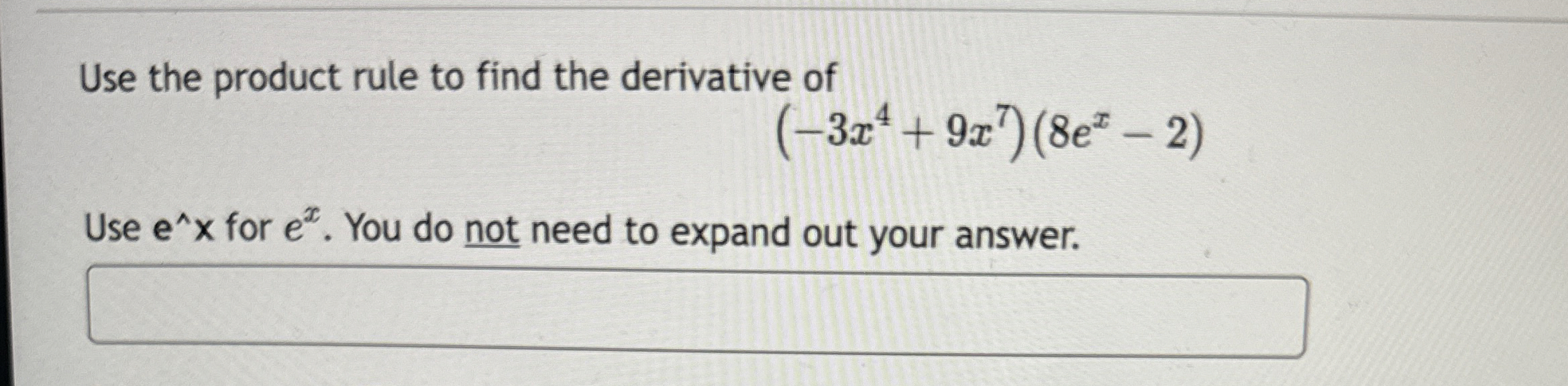 Use the product rule to find the derivative | Chegg.com
