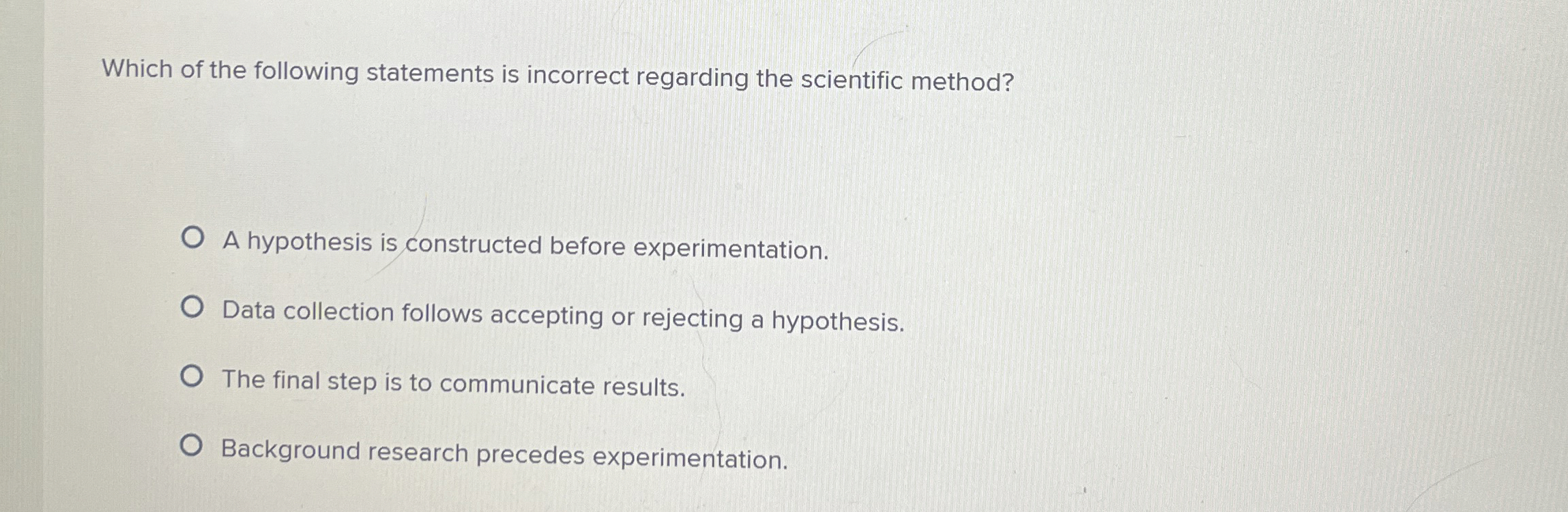 Solved Which of the following statements is incorrect | Chegg.com