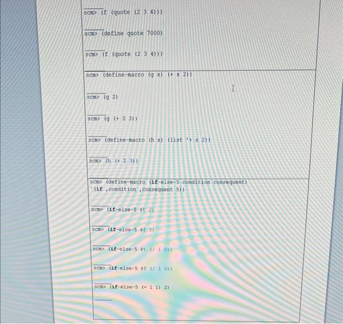 CIS 61 - Lab 11 - Macros and Streams Q1: WWSD: Macros | Chegg.com