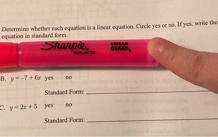 Solved Determine Whether Each Equation Is A Linear Equation