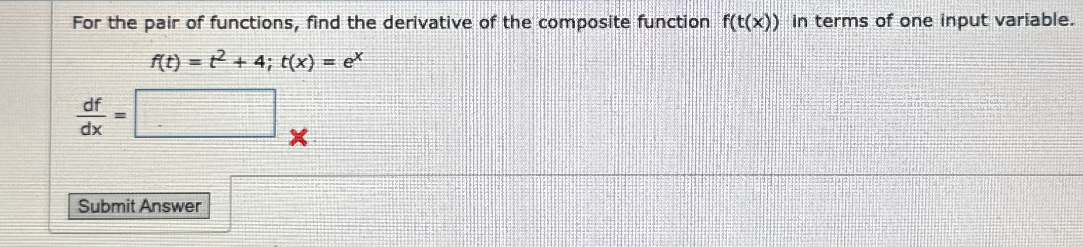 Solved For the pair of functions, find the derivative of the | Chegg.com