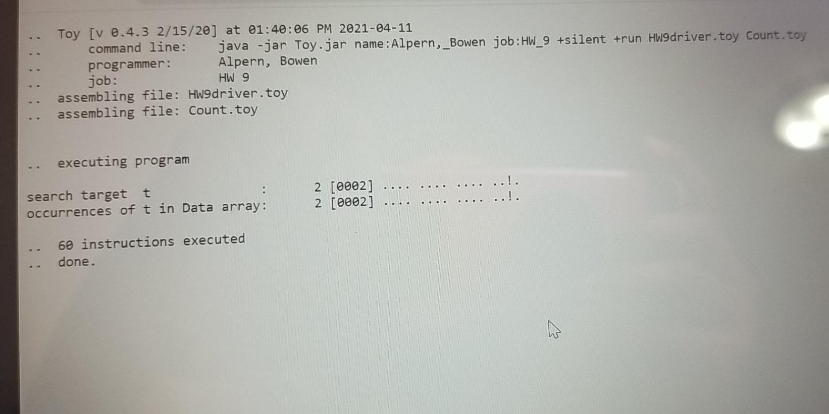 Task: Write a Toy assembly language subprogram to | Chegg.com