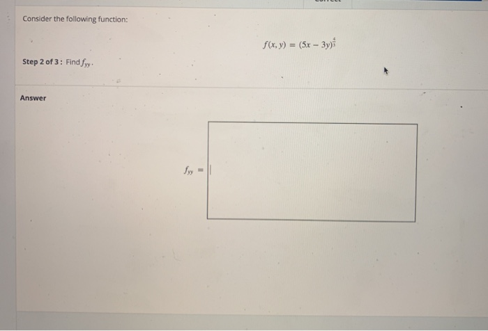Solved Consider the following function: f(x,y) = (5x – 3y) | Chegg.com