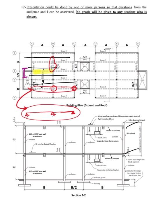Project statement: A building with plan and section | Chegg.com