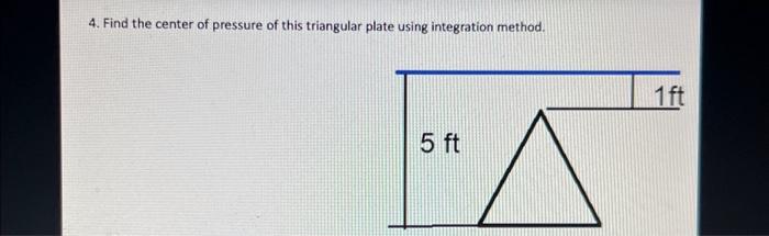 Solved 4. Find the center of pressure of this triangular | Chegg.com
