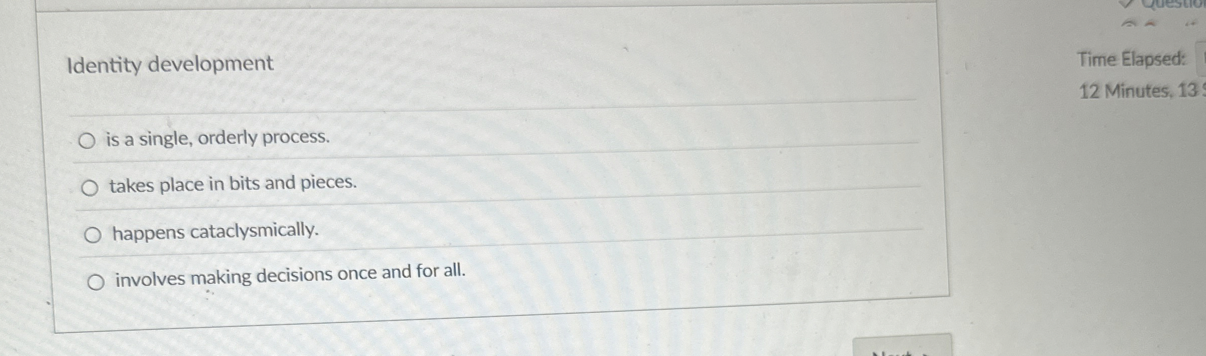 High Quality SOLUTION Identity developmentTime Elapsed:12 ﻿Minutes ...