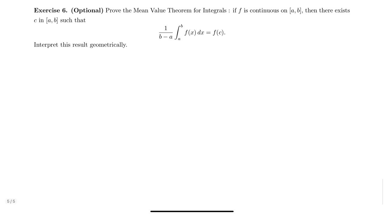 Solved Exercise 6. (Optional) ﻿Prove the Mean Value Theorem | Chegg.com