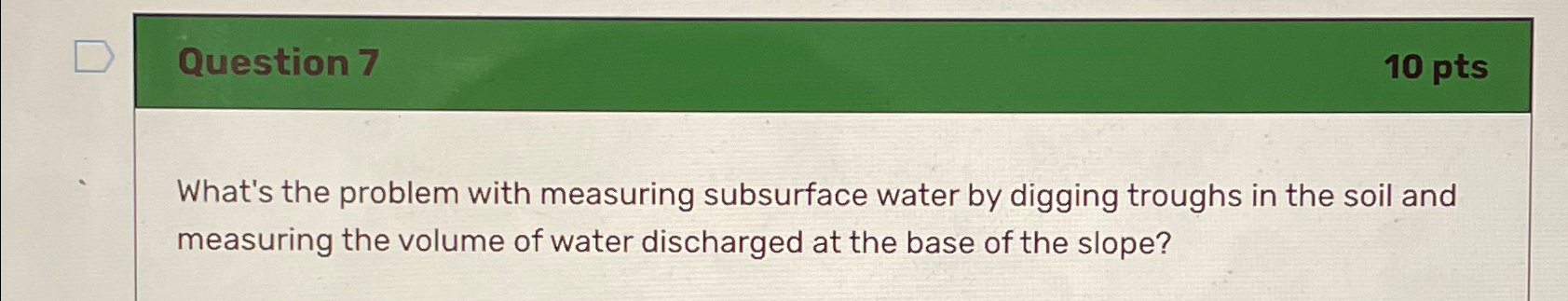 Solved Question 710 ﻿ptsWhat's the problem with measuring | Chegg.com