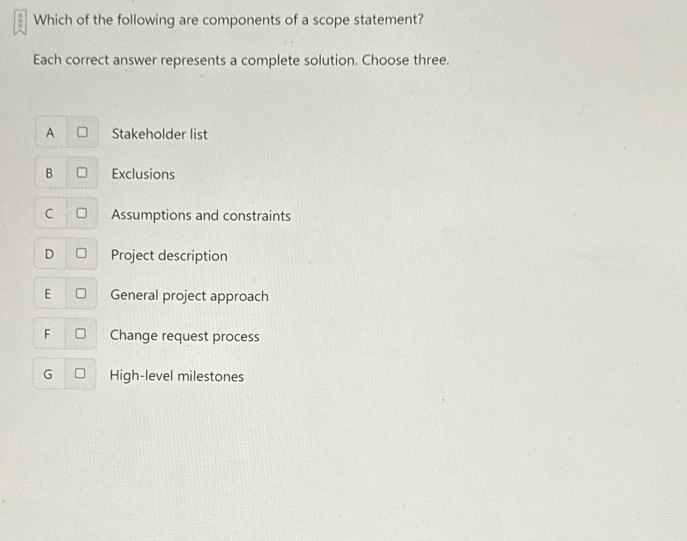 Solved Which of the following are components of a scope | Chegg.com