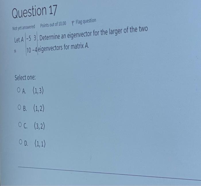 Solved Notyetanswered Pointsout of 10.00 P Flagquestion Let | Chegg.com