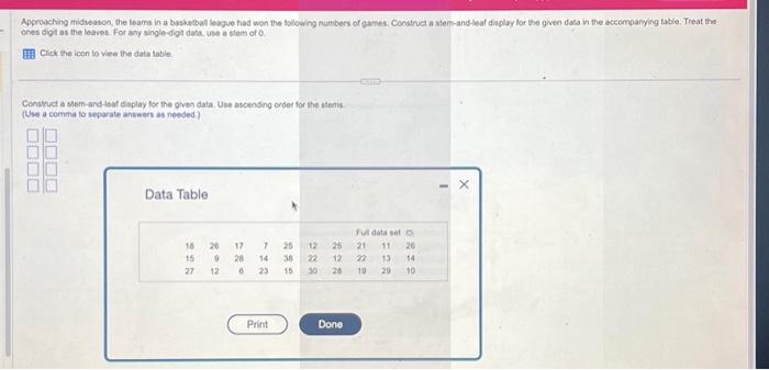 Solved Approaching midseason, the teams in a basketball | Chegg.com