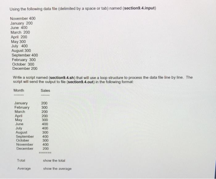 Solved Using the following data file (delimited by a space | Chegg.com