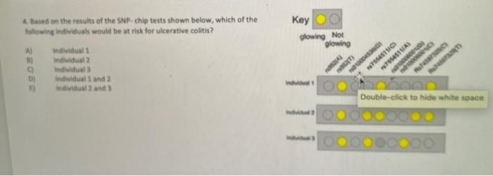 Key 4. Based on the results of the SNP chip tests | Chegg.com