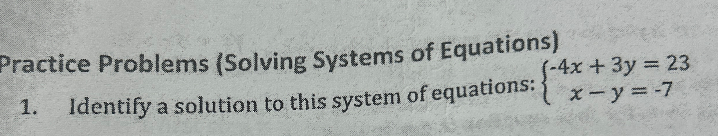 Solved Practice Problems (Solving Systems of | Chegg.com