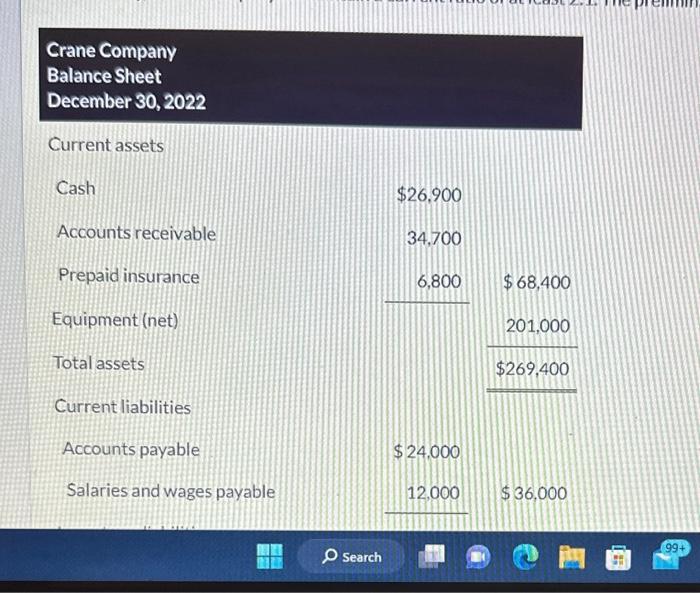 Solved The chief financial officer (CFO) of Crane Company | Chegg.com