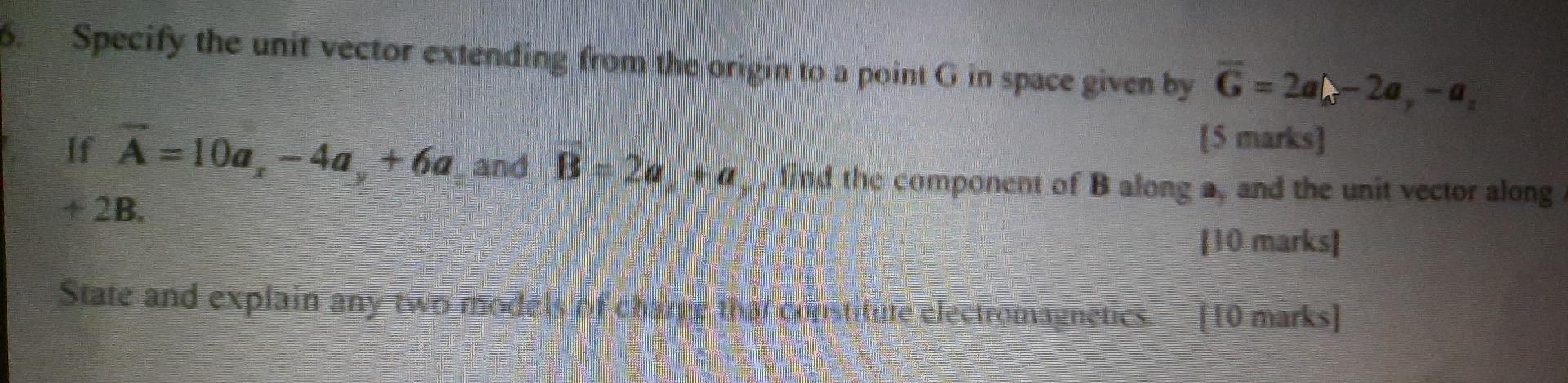 Solved Specify the unit vector extending from the origin to | Chegg.com