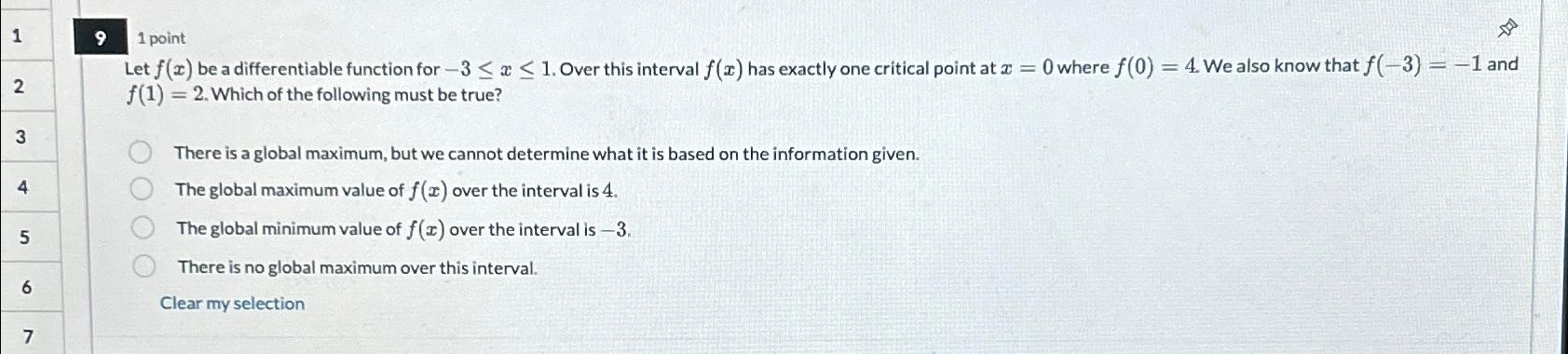 Solved 11 ﻿pointLet f(x) ﻿be a differentiable function for | Chegg.com
