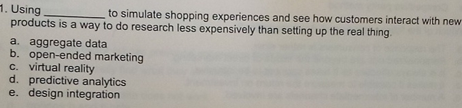 Solved Using . q, ﻿to simulate shopping experiences and see | Chegg.com