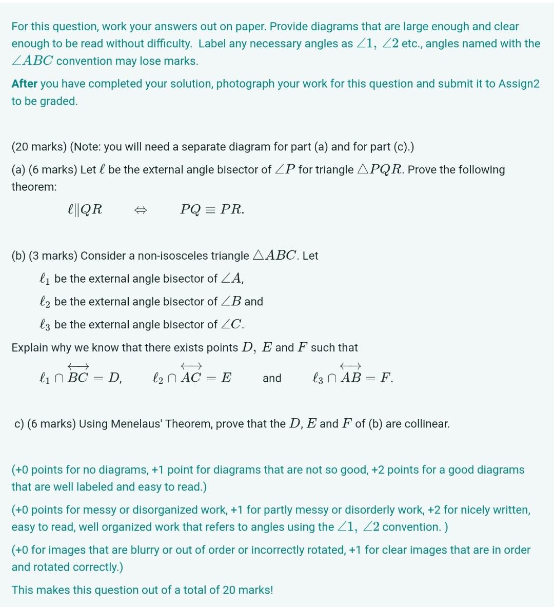 Solved For this question, work your answers out on paper. | Chegg.com