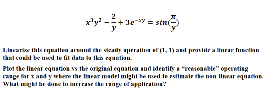 Solved Consider the following nonlinear multi-variable | Chegg.com